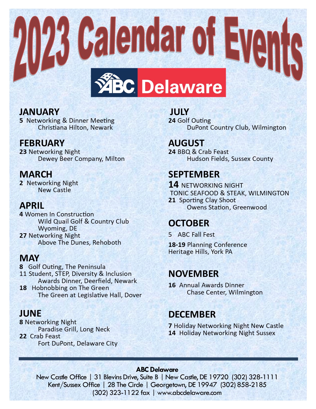 Events - ABC Delaware